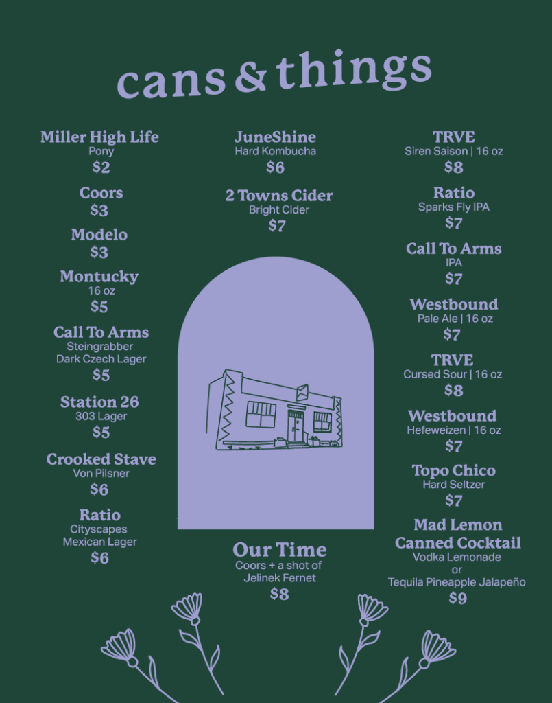 Menu – Fort Greene